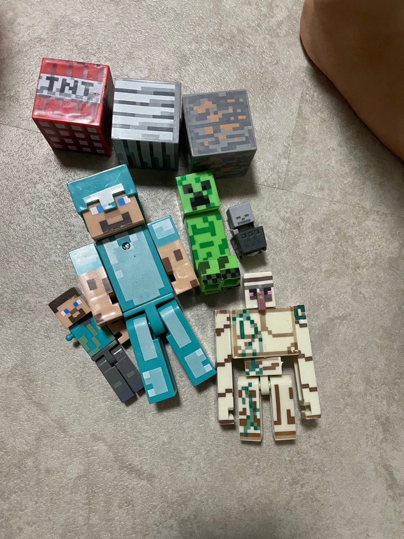 Minecraft Action Figures and Blocks Set, Hobbies & Toys, Toys & Games ...