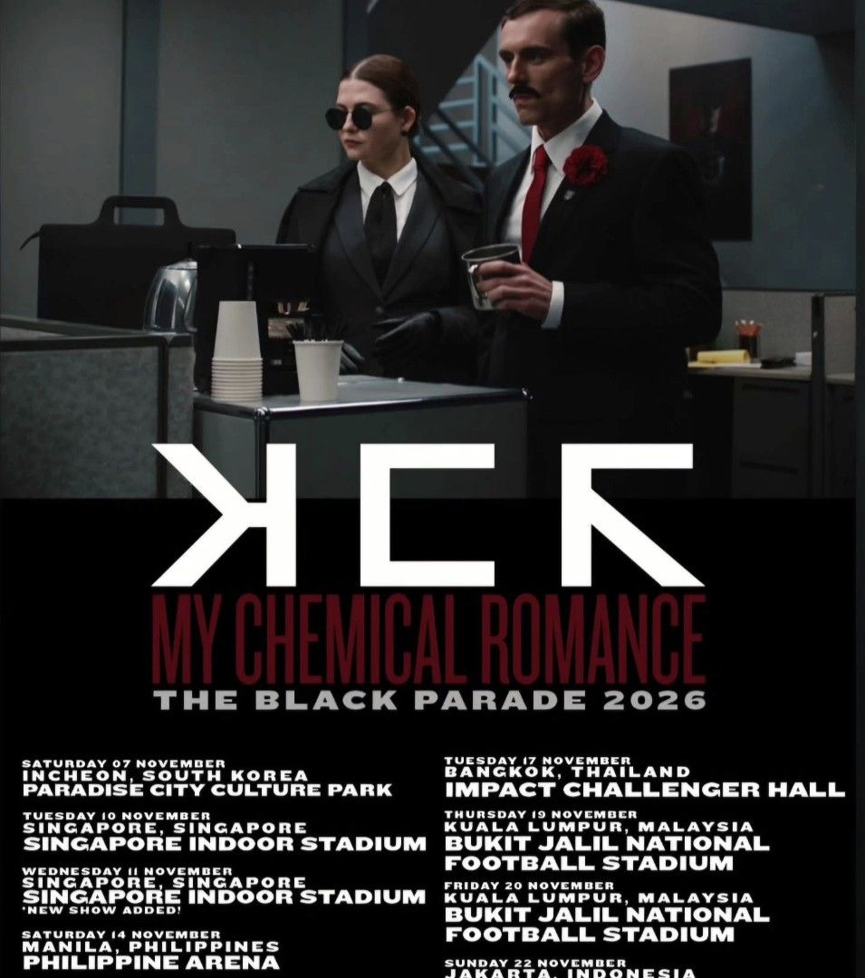 2 side by side ticket My Chemical Romance (MCR) - Kuala Lumpur Malaysia ...
