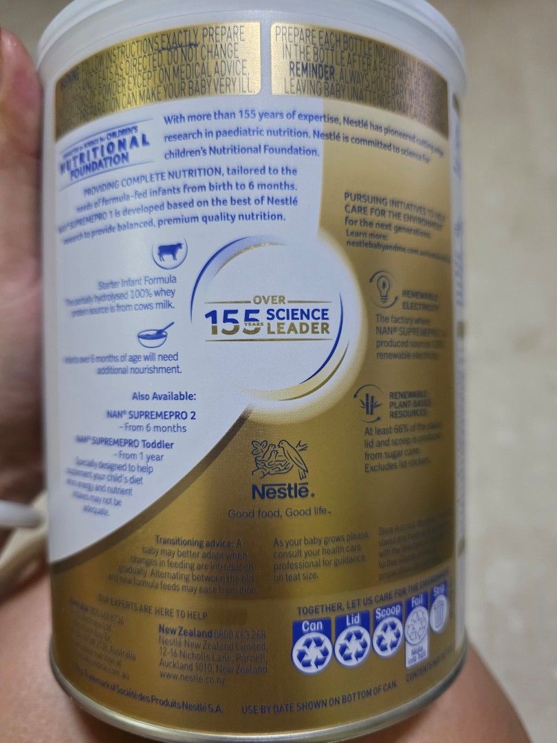 Nestle NAN SupremePro 1 Infant Formula 800g, Babies & Kids, Nursing ...