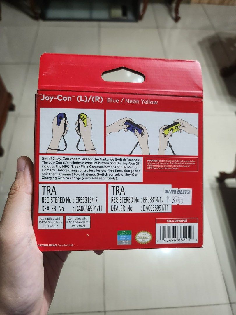 Nintendo Switch Joy-Con (L)/(R) Blue/Neon Yellow, Video Gaming, Gaming ...