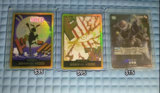 One Piece Card Game Sleeves - Luffy Enel Reiju, Hobbies & Toys, Toys ...