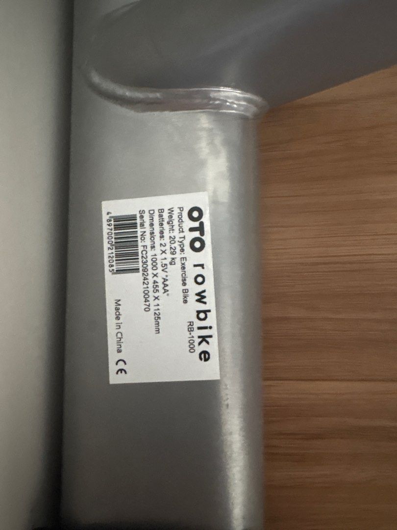 OTO Rowbike RB-1000 Exercise Bike, Sports Equipment, Exercise & Fitness ...