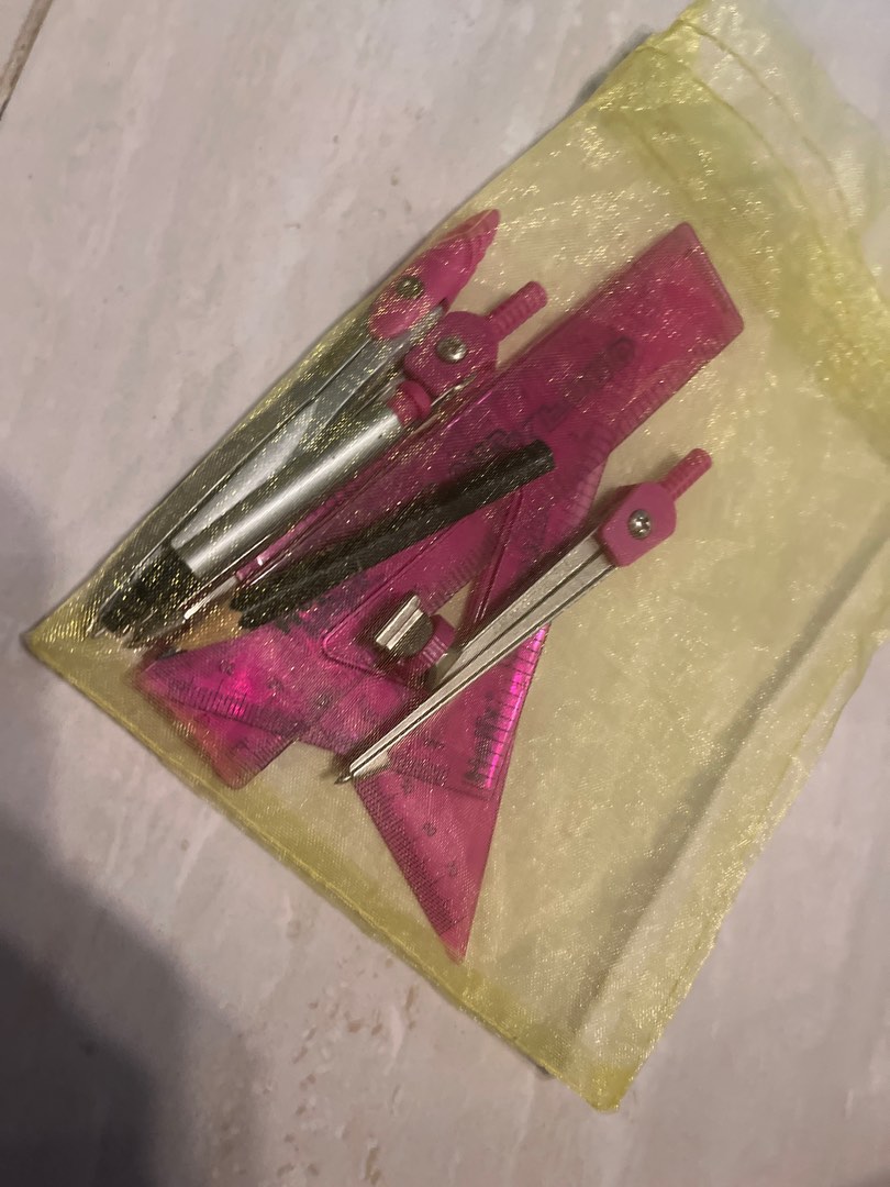 Pink Geometry set, Everything Else on Carousell