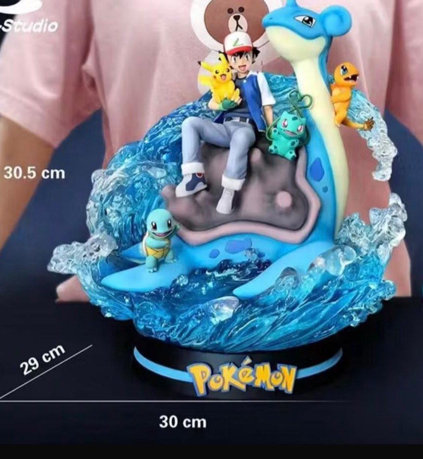 Pokemon Ash Ketchum and Lapras Statue, Hobbies & Toys, Toys & Games on ...