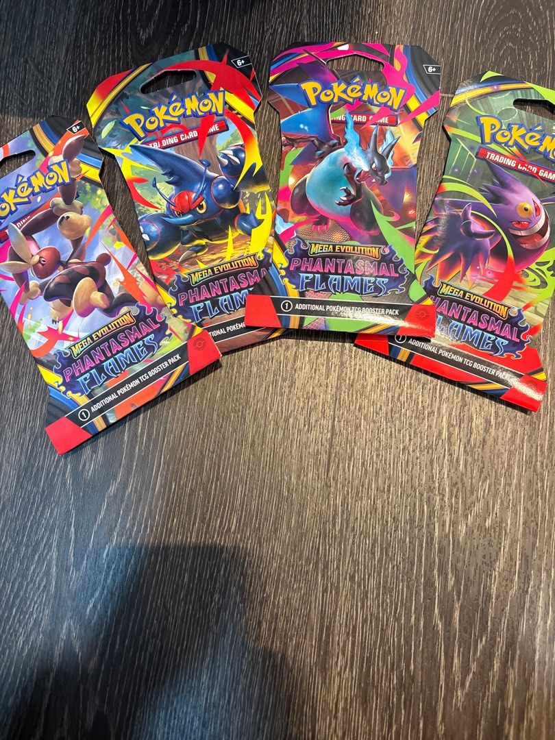 Pokemon Mega Evolution Phantasmal Flames Booster Packs, Hobbies & Toys ...
