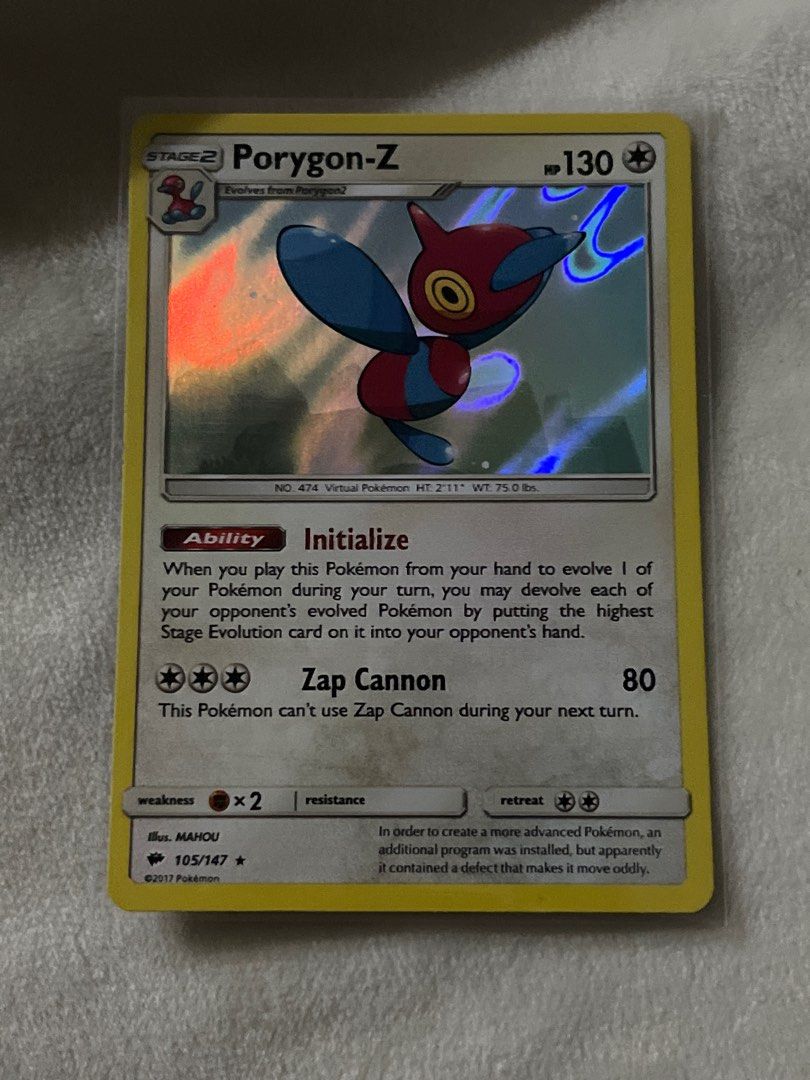 Pokemon Porygon Z 105 Burning Shadows Rare Holo, Hobbies & Toys, Toys ...