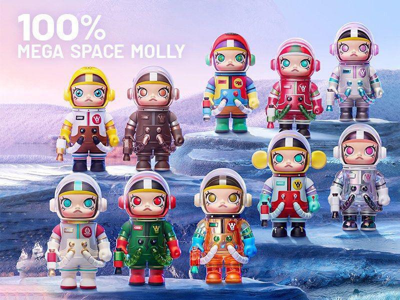 Pop Mart Mega Space Molly V1, V2, V3, V4 and Emoji series with secret ...