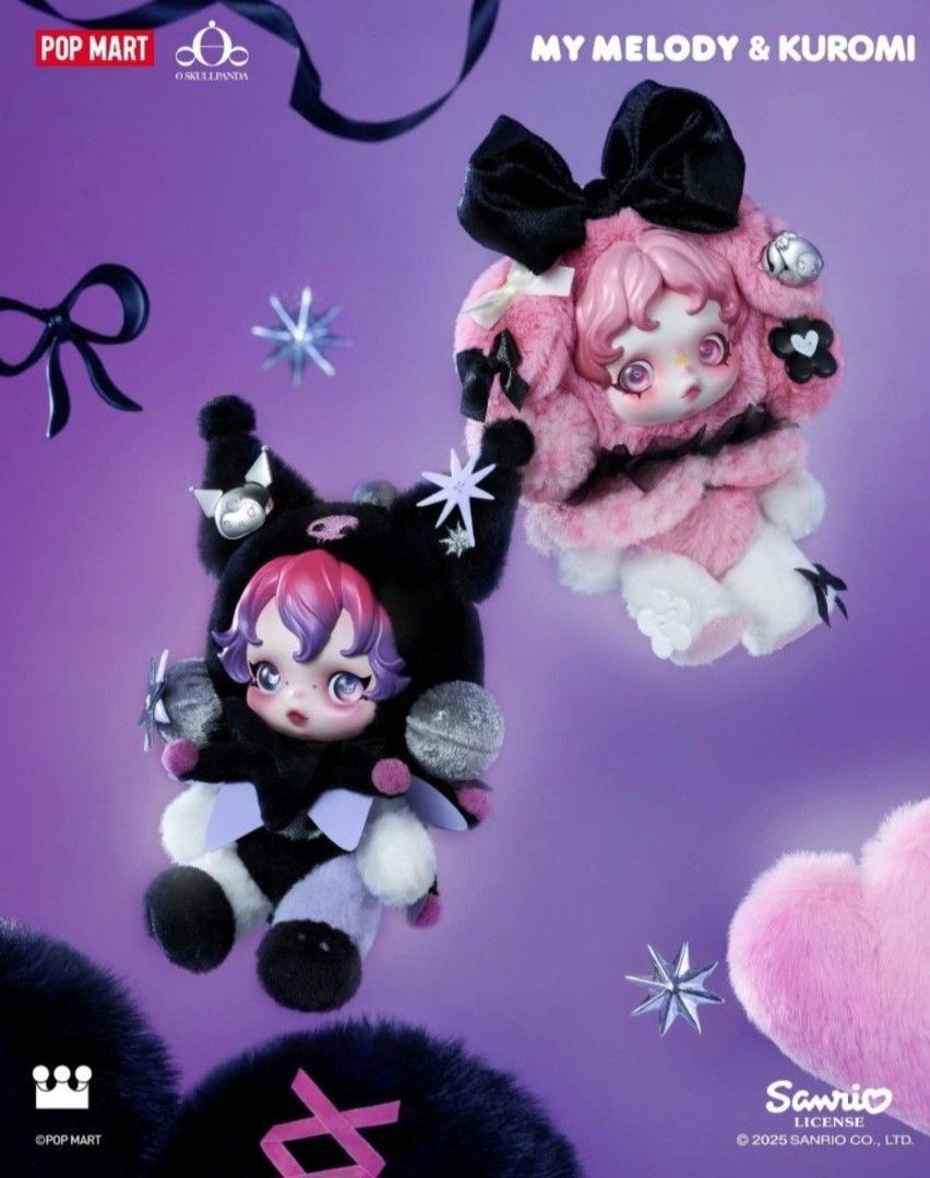 Pop Mart My Melody & Kuromi Plush, Hobbies & Toys, Toys & Games on ...