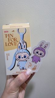 Labubu (I and C) Pop Mart Pin For Love Letter Pendant Blind Box ...
