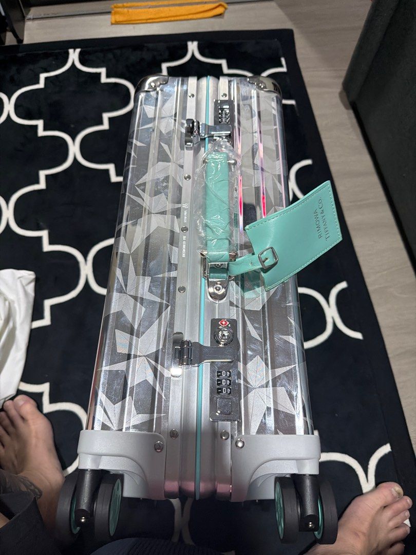 Rimowa x Tiffany & Co. Rock Cut Cabin suitcase, Luxury, Bags & Wallets ...