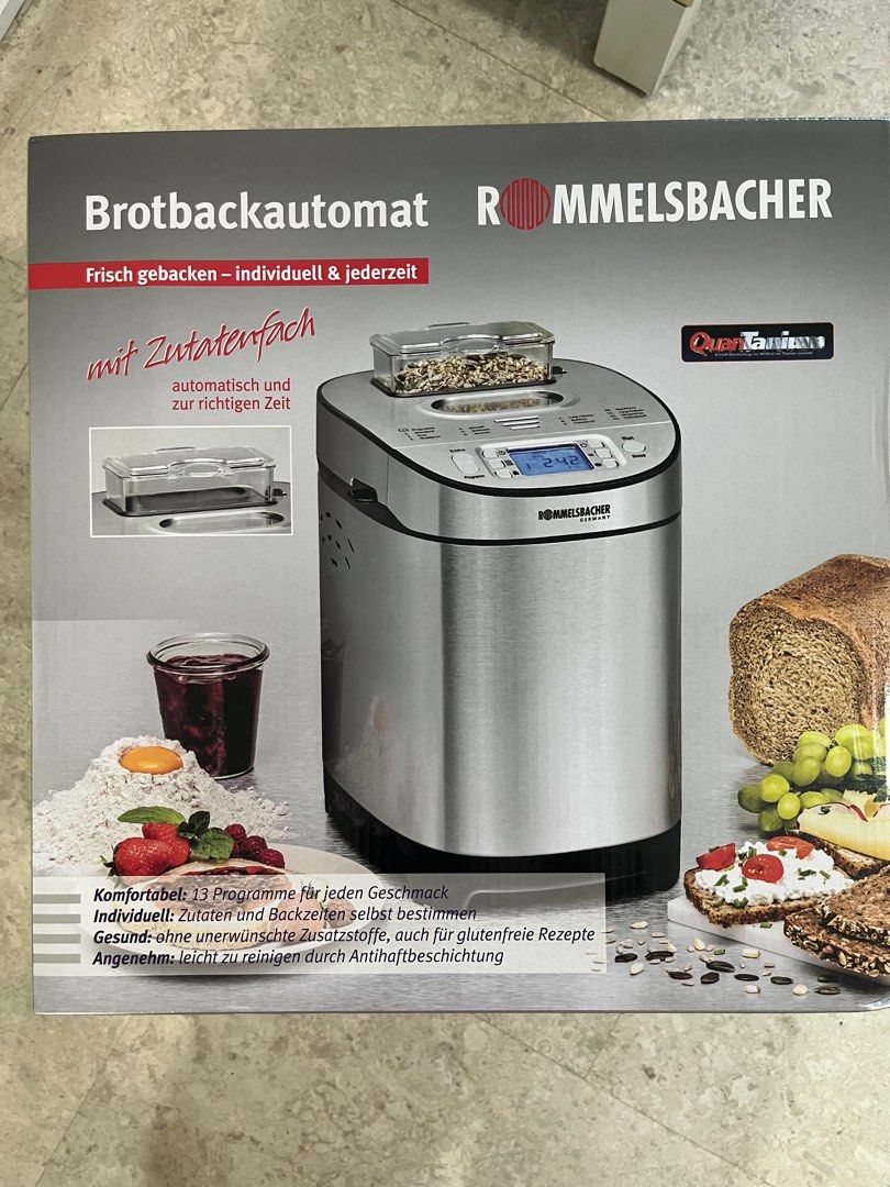 Rommelsbacher Bread Maker BA 550, TV & Home Appliances, Kitchen ...