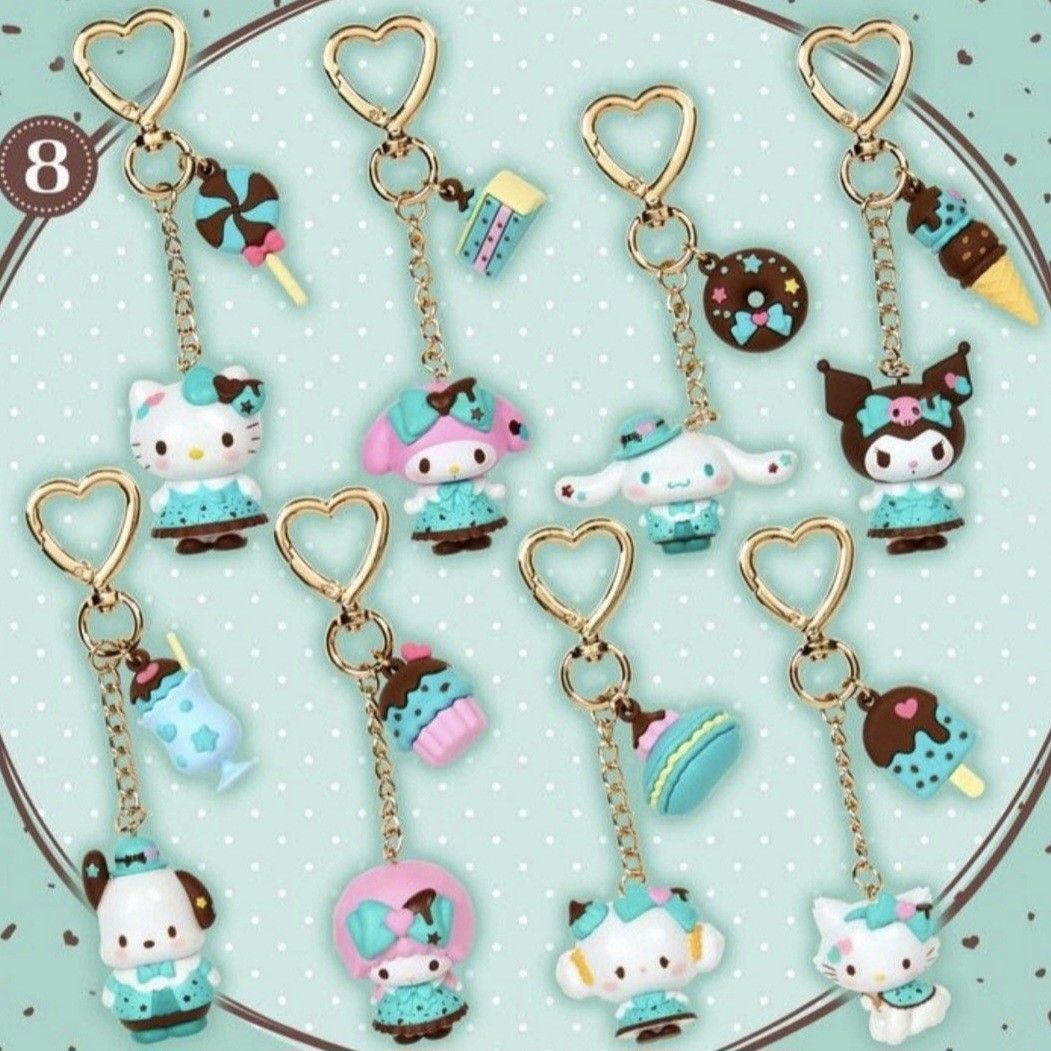 ♡Charmmy Kitty Chocolate Mint Keyring/Keychain Charm, Hobbies & Toys ...