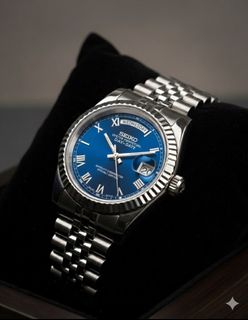 Seiko Mod Day-Date Sky Blue Sunray Dial, Men's Fashion, Watches ...