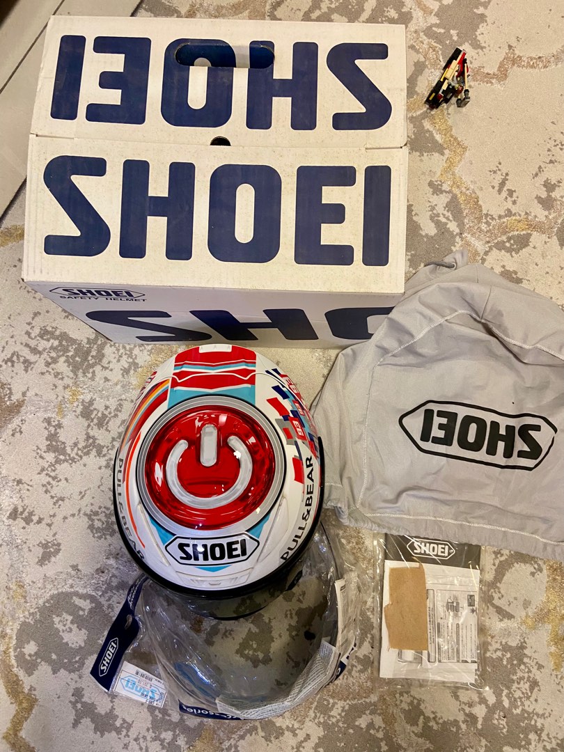 Shoei Z-7 + Madz Power Up CWR-F Dark Smoke, Motorbikes on Carousell