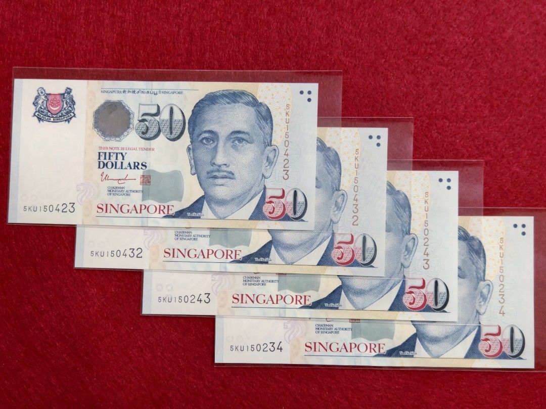 🇸🇬Singapore 1999📅Fourth Edition Portrait Series $50 Dollars Signed by ...