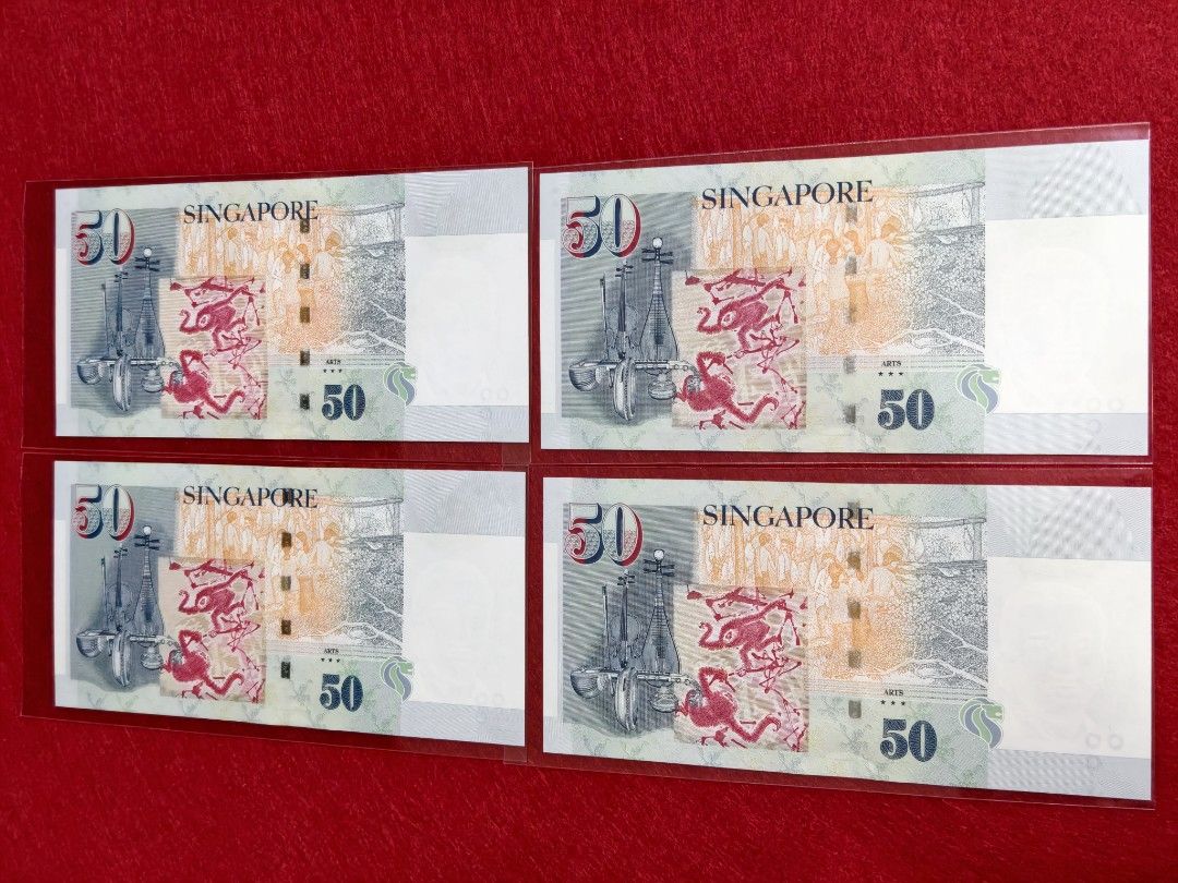 🇸🇬Singapore 1999📅Fourth Edition Portrait Series $50 Dollars Signed by ...