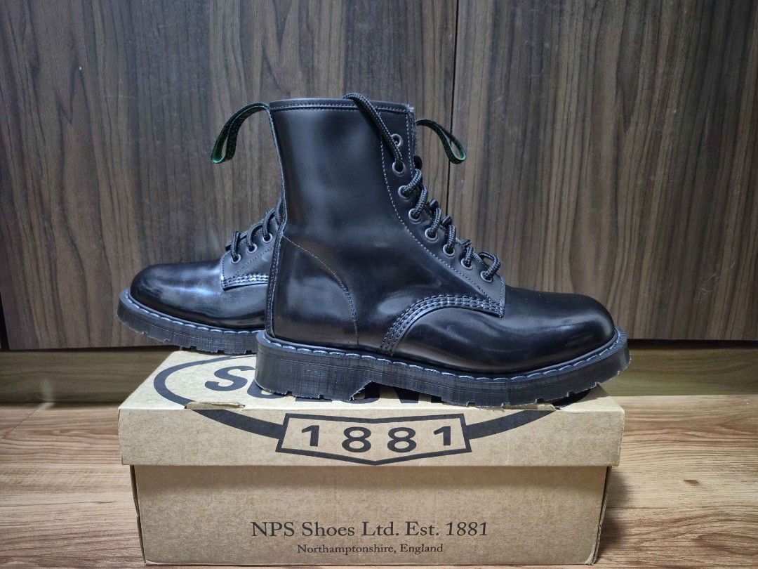 Solovair 8 eyed hi shine derby boots, Men's Fashion, Footwear, Boots on ...