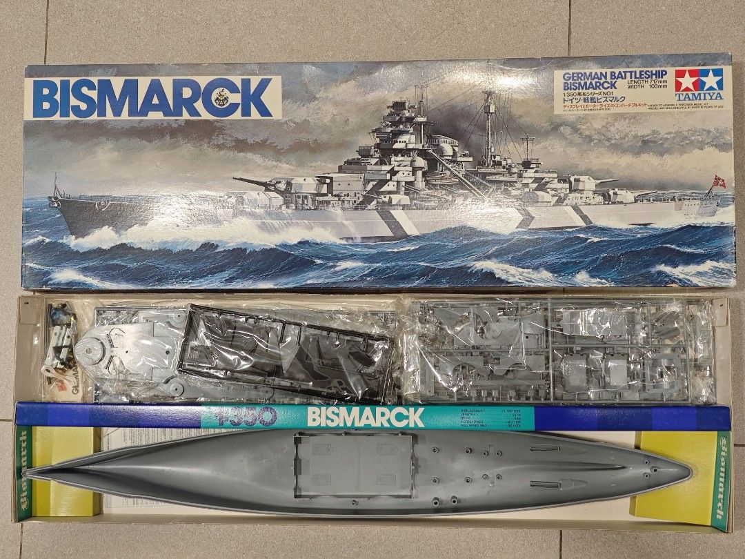 Tamiya Bismarck 1/350 Model Kit, Hobbies & Toys, Toys & Games on Carousell