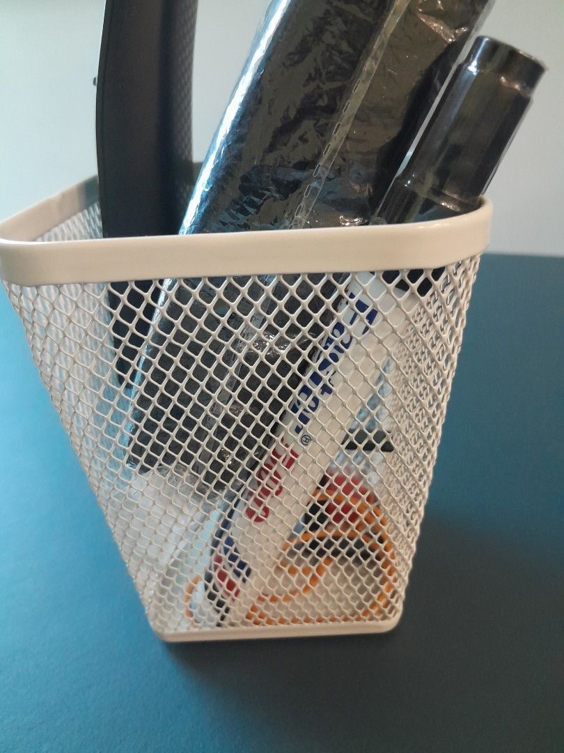 teamideasinaction White Metal Mesh Wall Basket, Furniture & Home Living ...