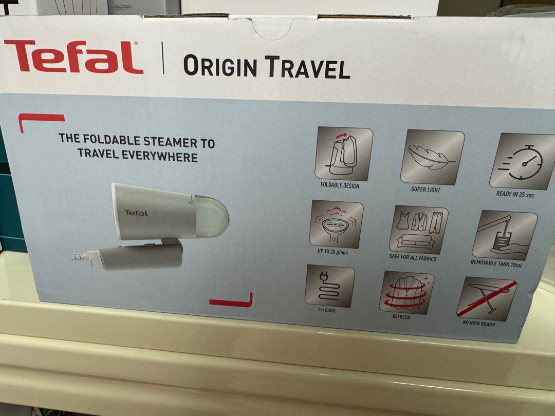 Tefal Origin Travel Foldable Garment Steamer, TV & Home Appliances ...