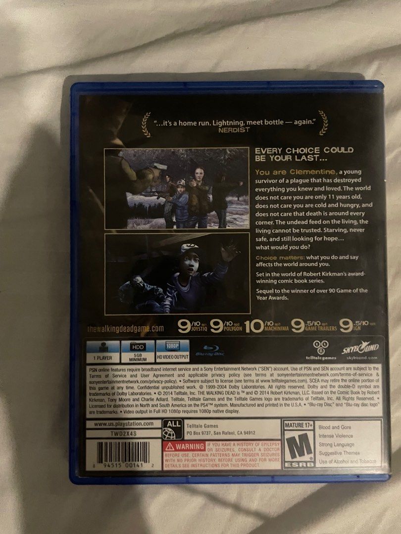 The Walking Dead: Season Two Telltale - PS4, Video Gaming, Video Games ...