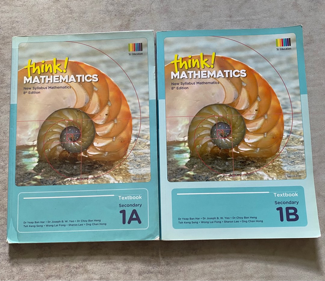 Think! Math Sec 1 - 1A & 1B Textbook, Hobbies & Toys, Books & Magazines ...