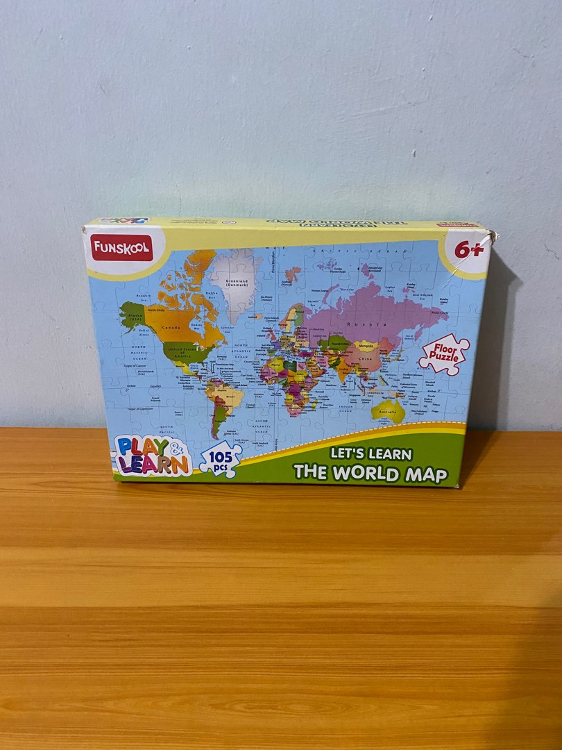 World Map Puzzle, Hobbies & Toys, Toys & Games on Carousell