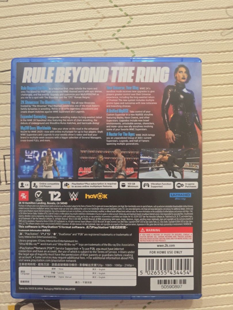 WWE 2K25 - PS5 Game, Video Gaming, Video Games, PlayStation on Carousell
