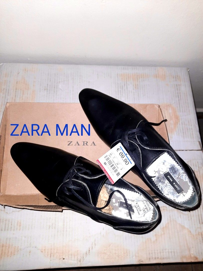 Zara Classic & Zara Man Black Leather Shoes, Men's Fashion, Footwear ...