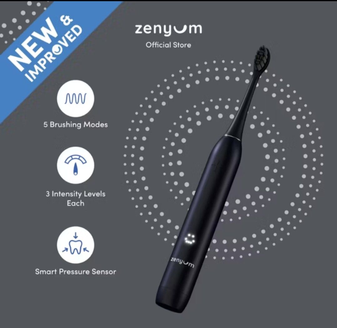 Zenyum Sonic PRO 2.0 Electric Toothbrush - Black, Beauty & Personal ...