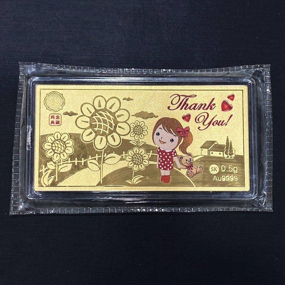 0.5 grams SK Pure Gold Bar , Thank you, Hobbies & Toys, Memorabilia ...