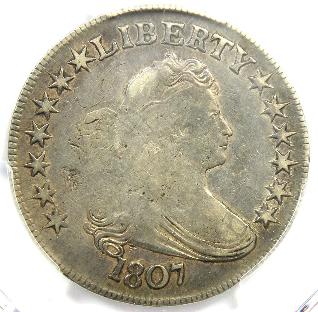 1807 Draped Bust Half Dollar Coin PCGS Certified Rare, Hobbies & Toys ...