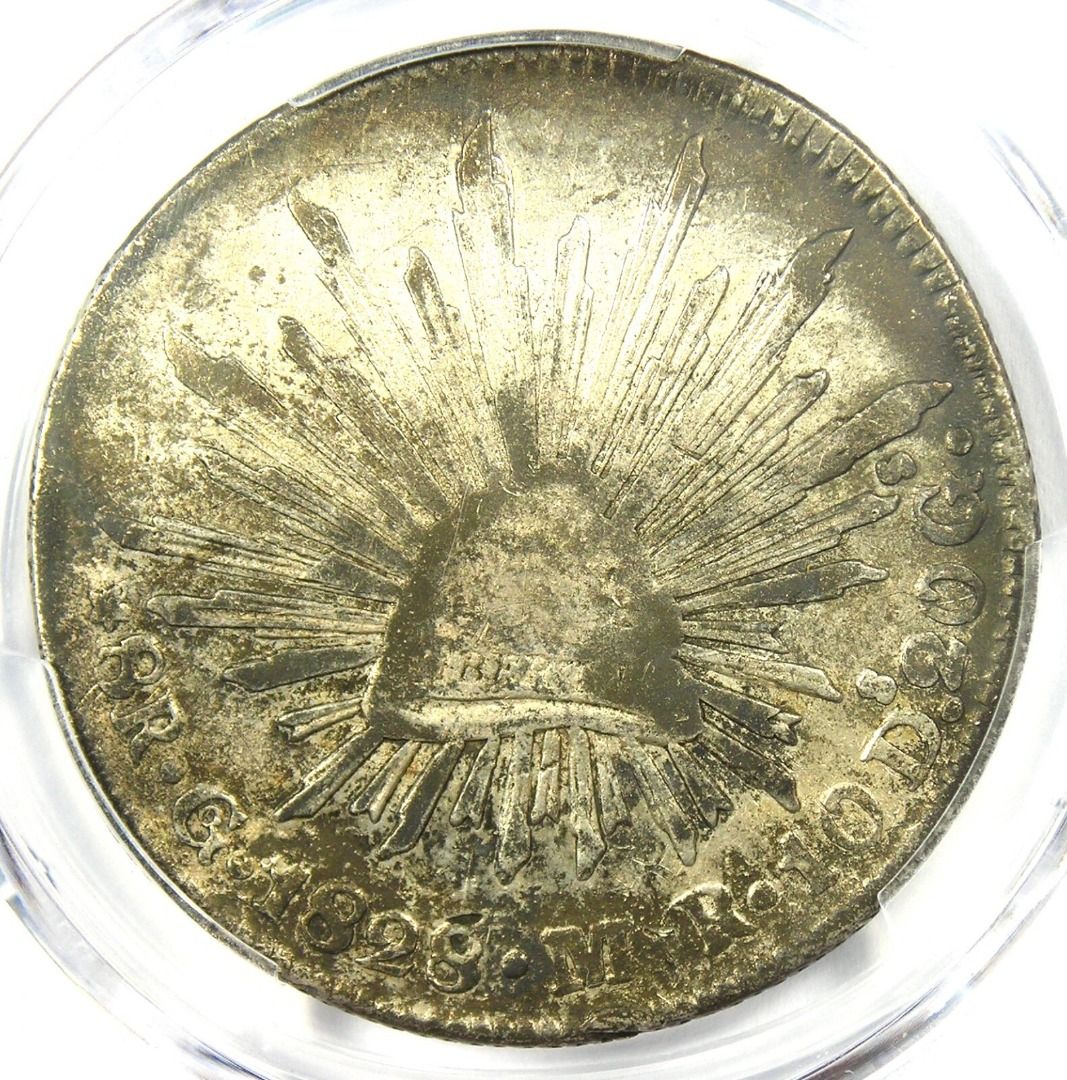 1828 7-Go MR 8 Reales Silver Coin PCGS Certified Rare, Hobbies & Toys ...