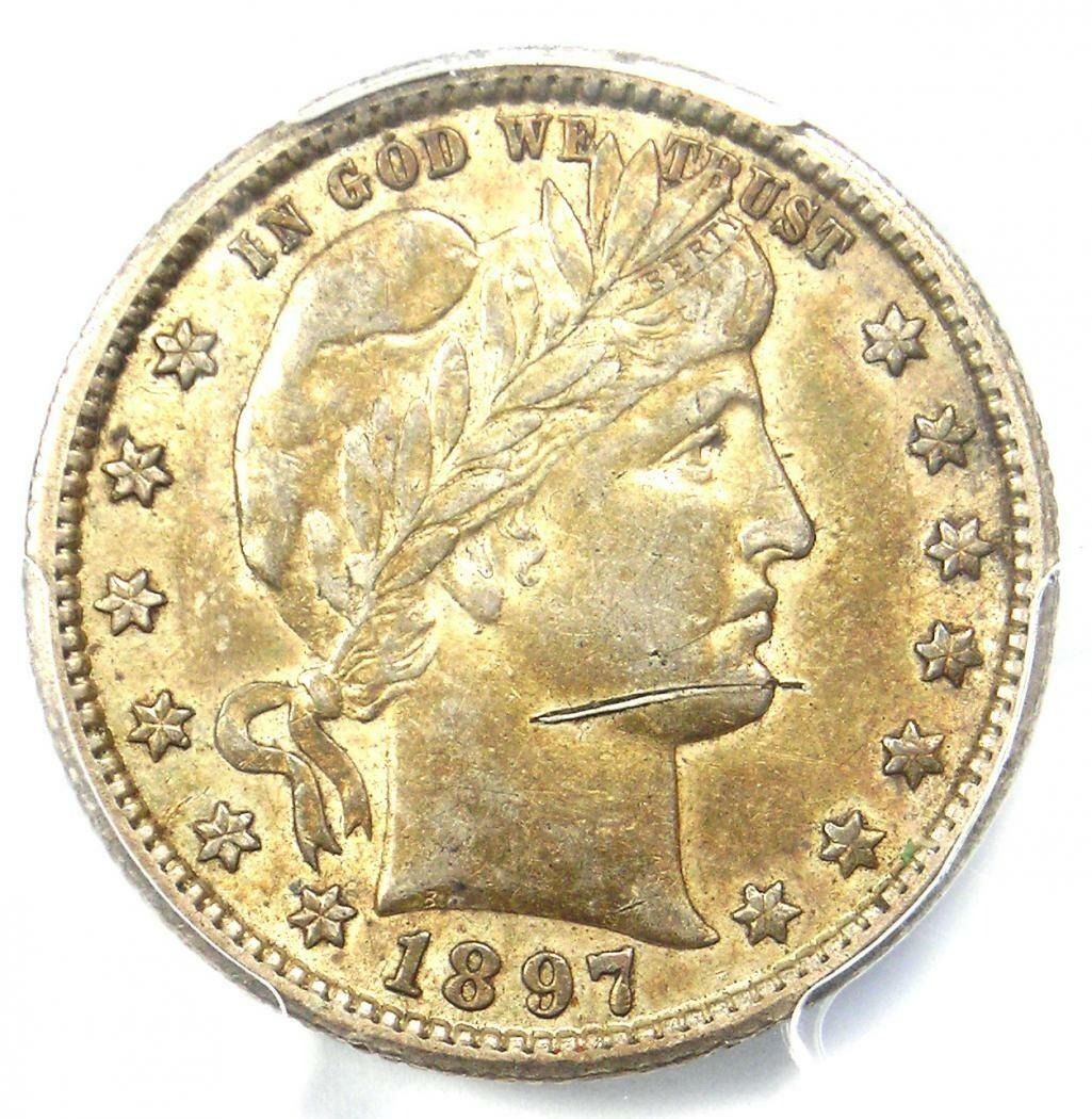1897 O Barber Quarter 25c PCGS AU Certified Rare Date, Hobbies & Toys ...