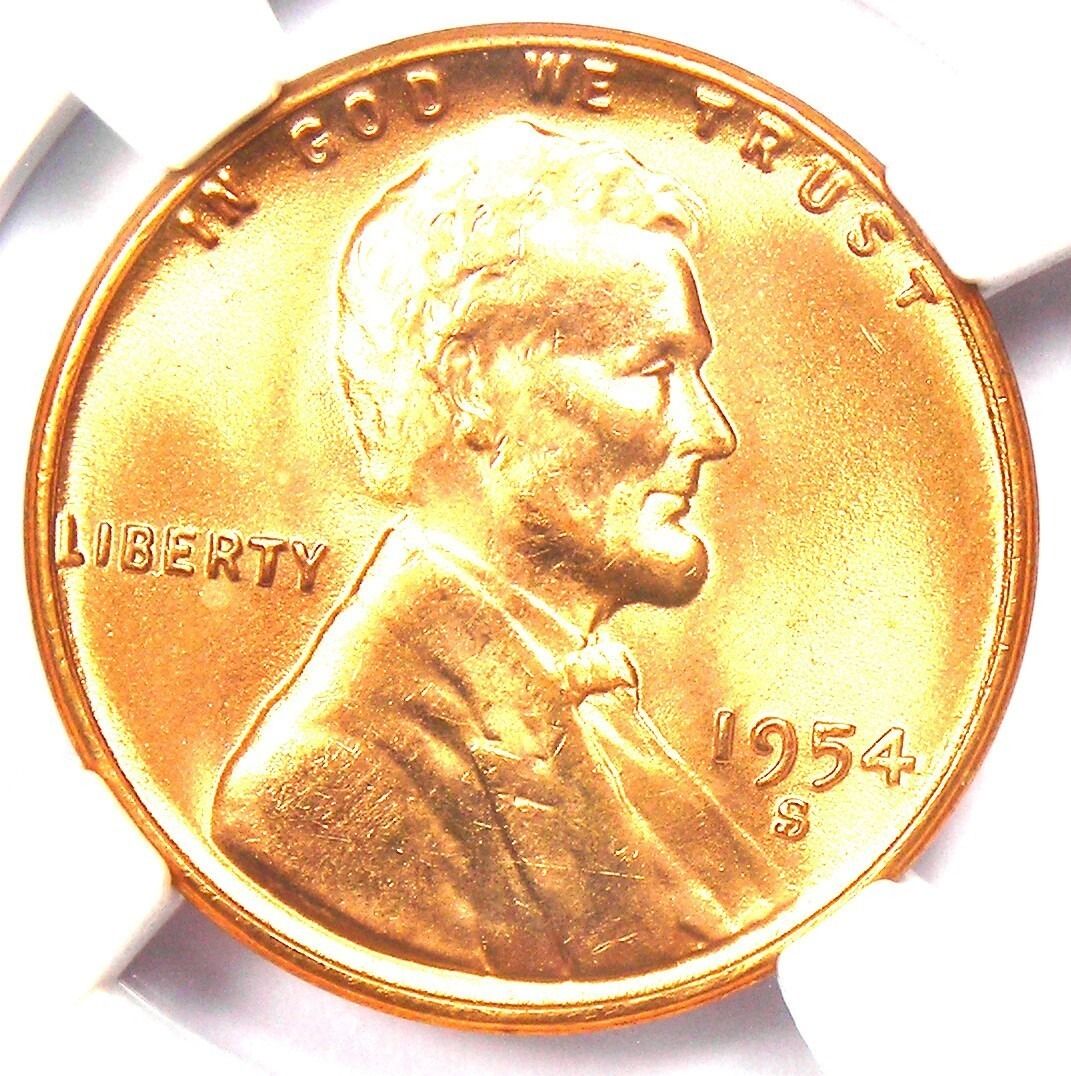 1954-S Lincoln Wheat Cent Penny 1C MS67+ RD Plus Grade, Hobbies & Toys ...