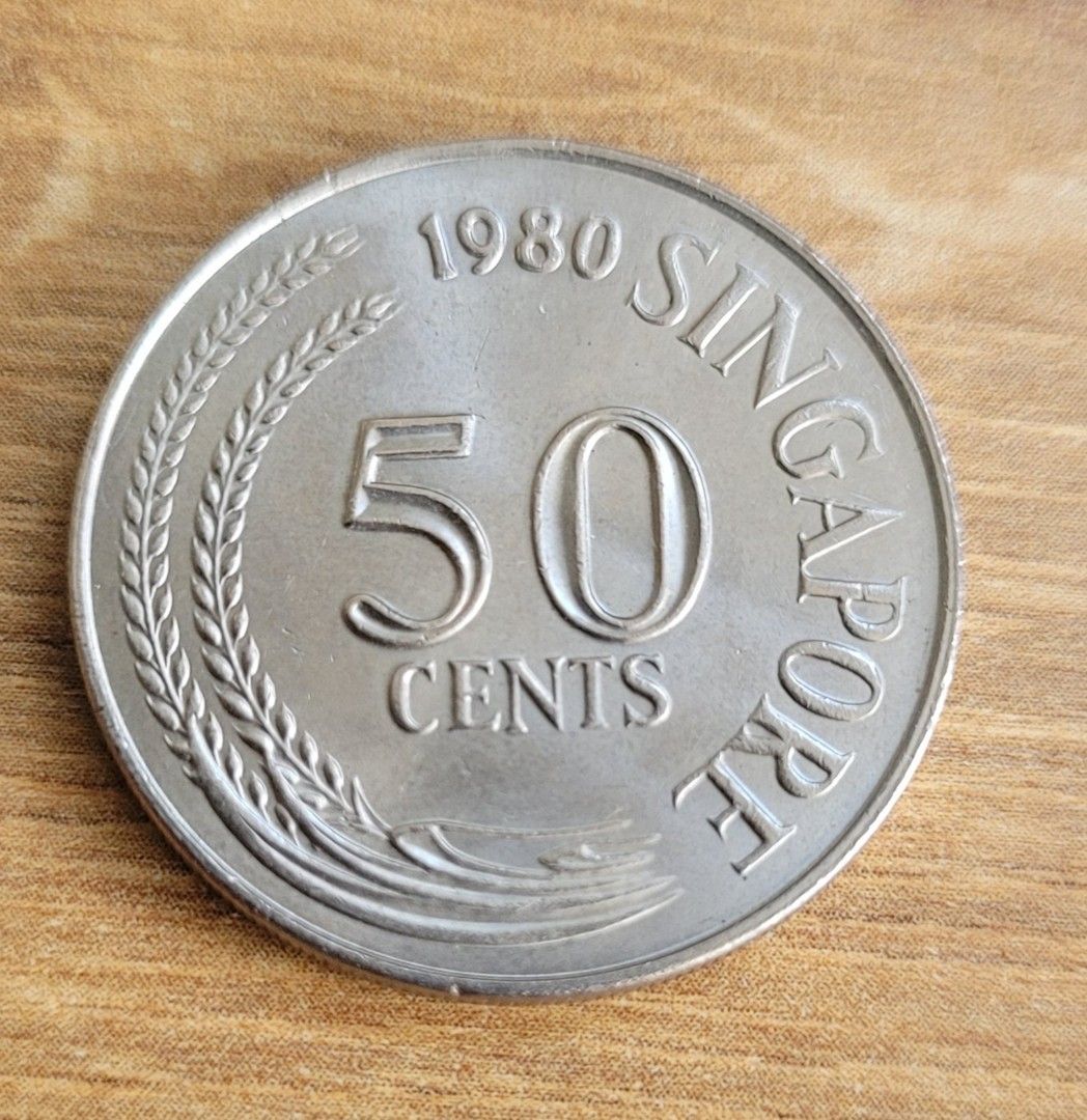 1980 Singapore 50 Cents Coin, Hobbies & Toys, Memorabilia ...