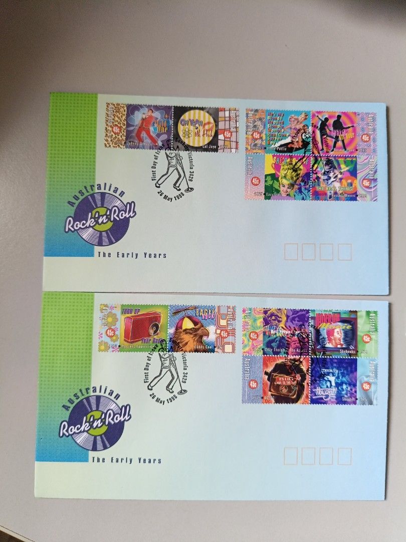 2 pcs Australia FDC Rock n Roll, Hobbies & Toys, Memorabilia ...