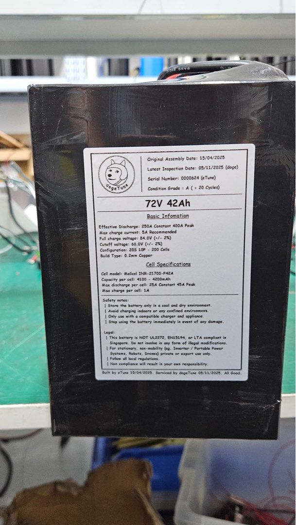 72v 42ah moli, TV & Home Appliances, Other Home Appliances on Carousell