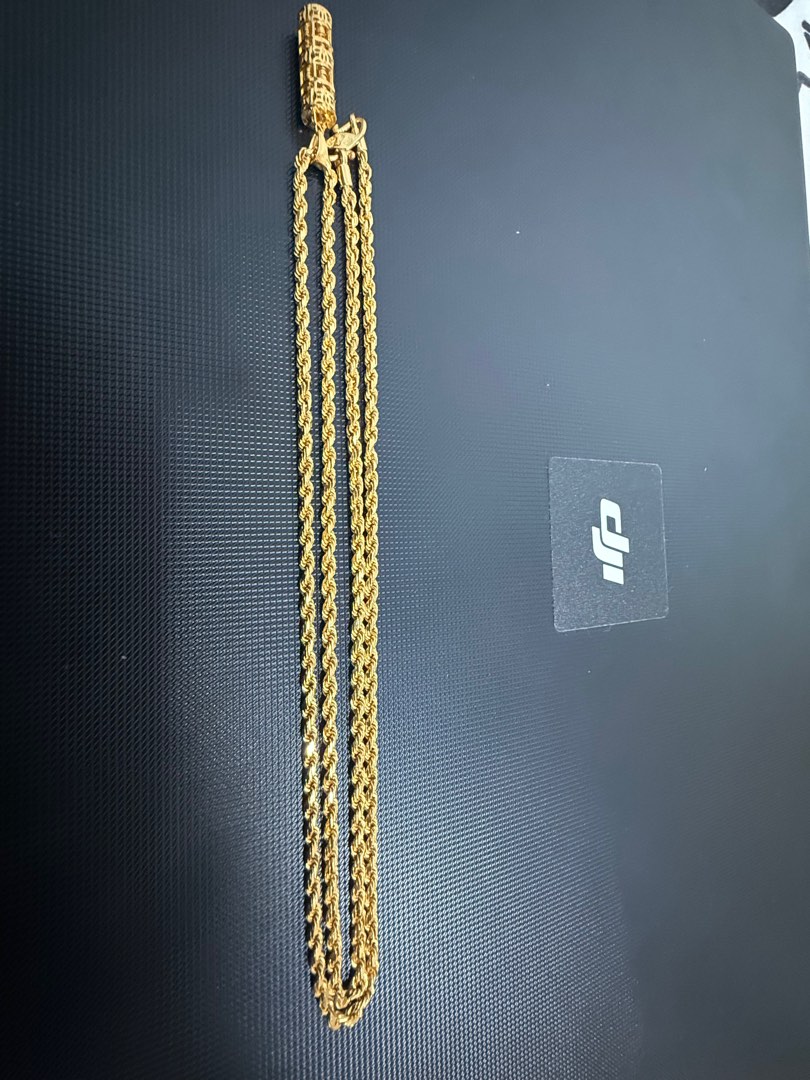 916 Diamond Cut Rope Chain, Men's Fashion, Watches & Accessories ...