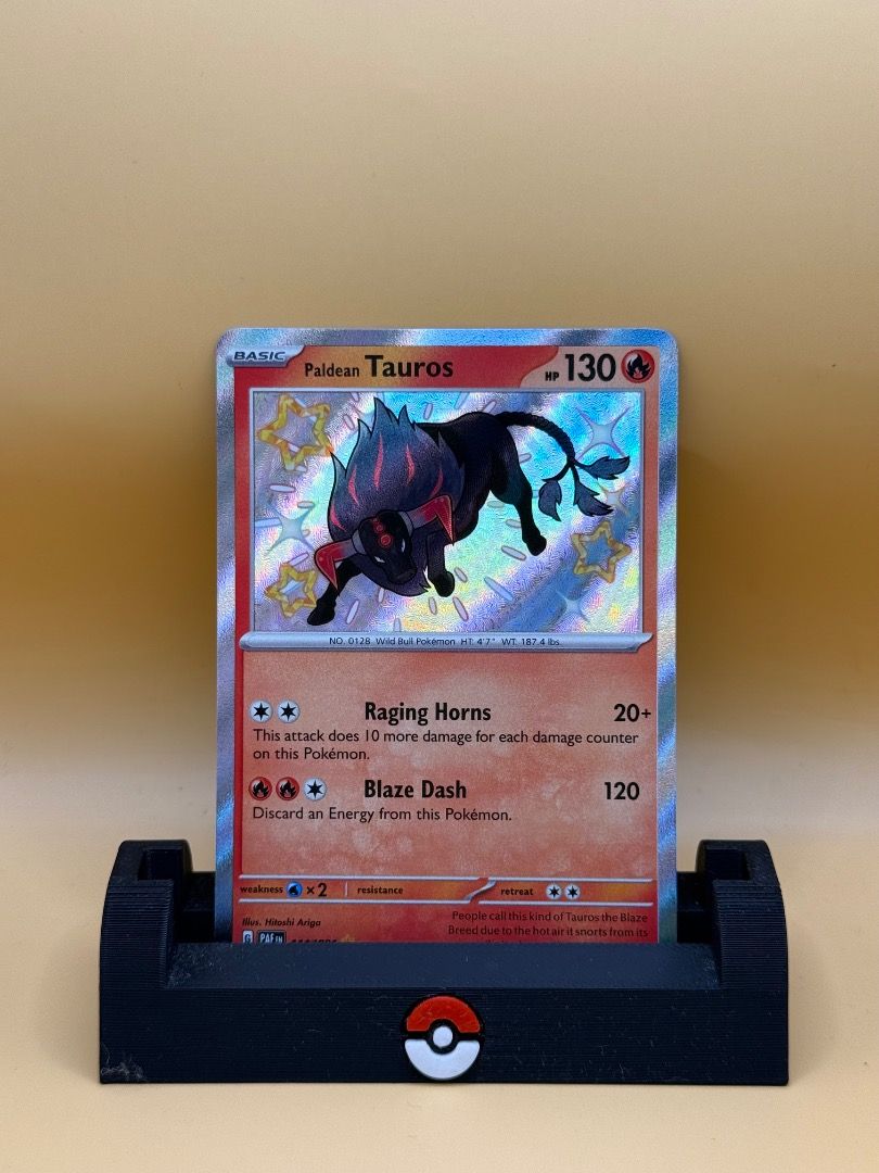 Shiny Rare | Paldean Tauros (Combat Breed) 111/091 | Paldean Fates (PAF ...