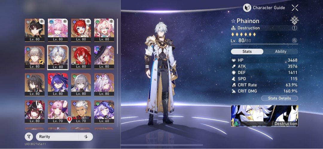 Phainon S1 / Castorice S1/ Cyrene/ Tribbie/ Hyacine/ Madam Herta etc ...