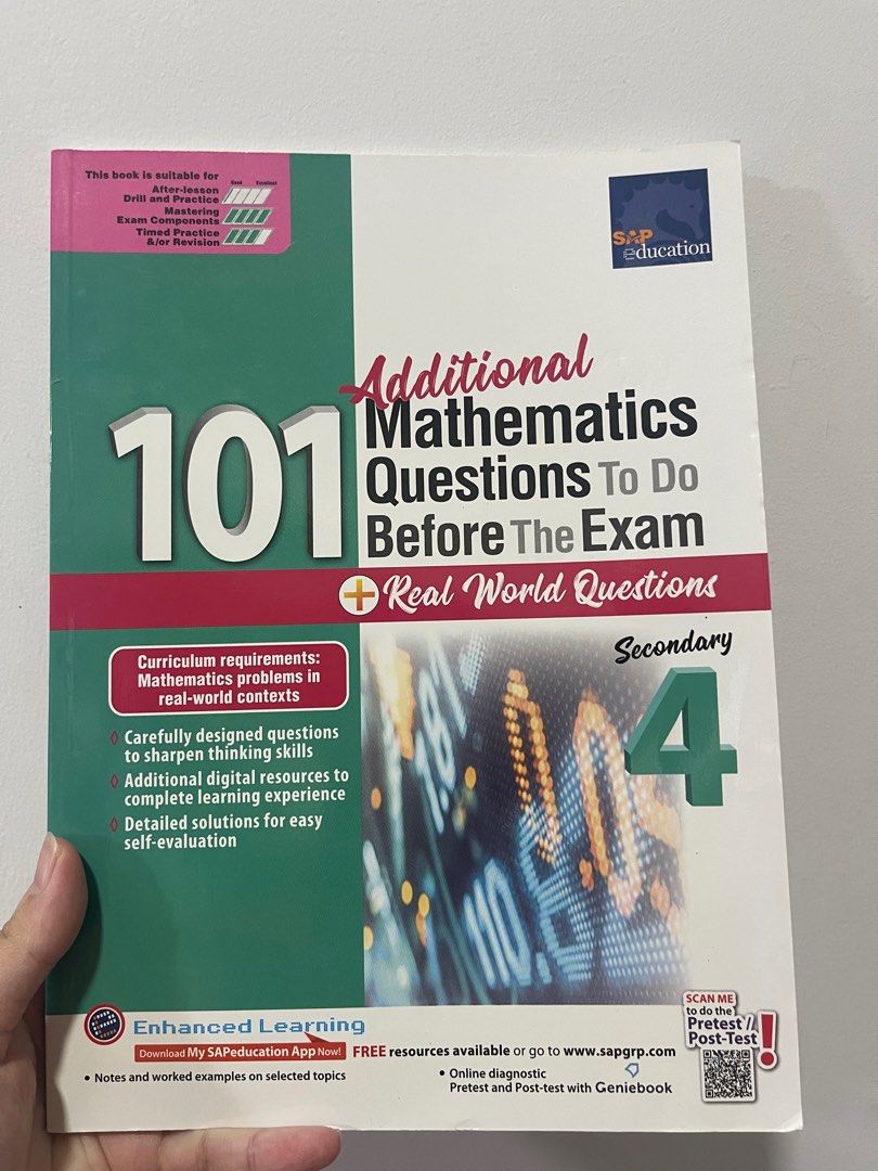 Additional Mathematics Questions To Do Before The Exam - Secondary 4 ...