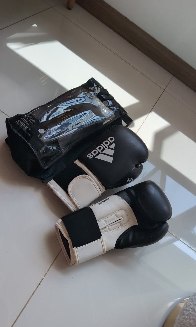 Adidas boxing gloves Hybrid 100 Boxing Gloves 12oz. $15. Not for fussy ...