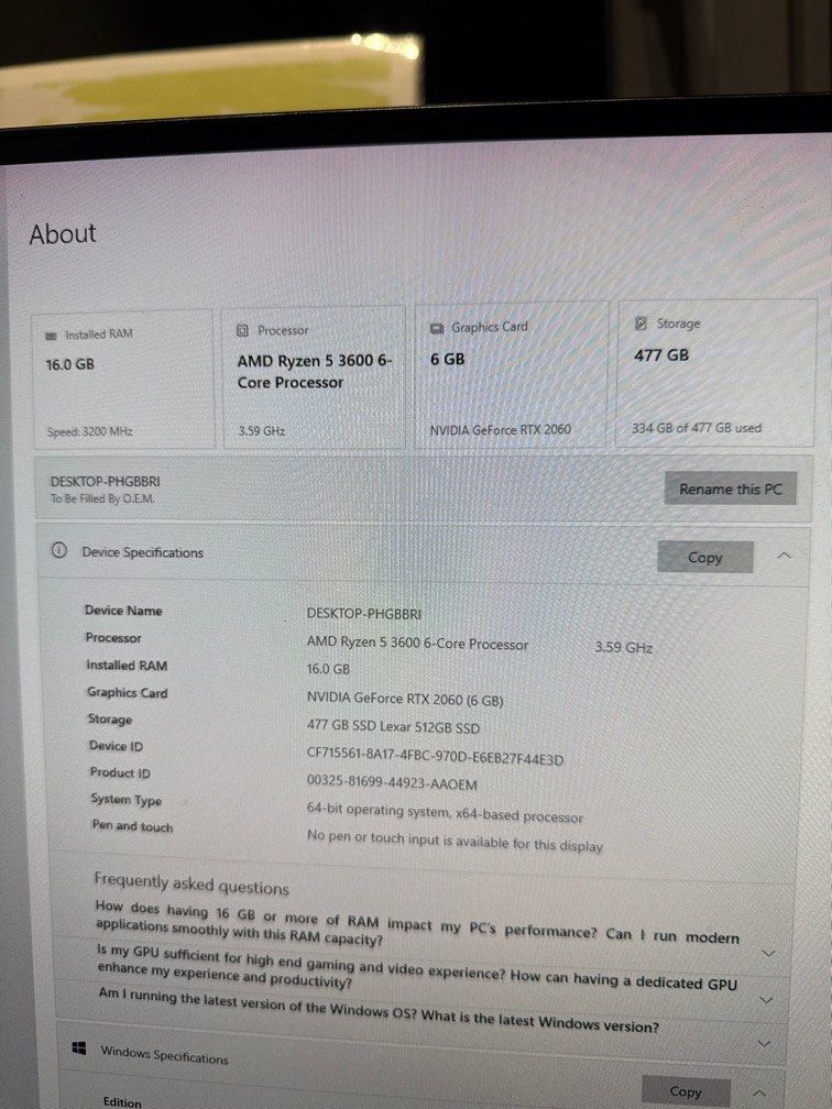 Aftershock Custom Gaming PC - GE Force RTX 2060, Computers & Tech ...