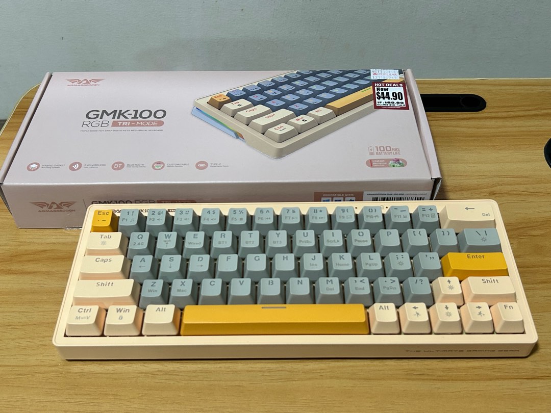 Armaggeddon GMK 100 RGB Tri-Mode - Mechanical keyboard - Bluetooth ...