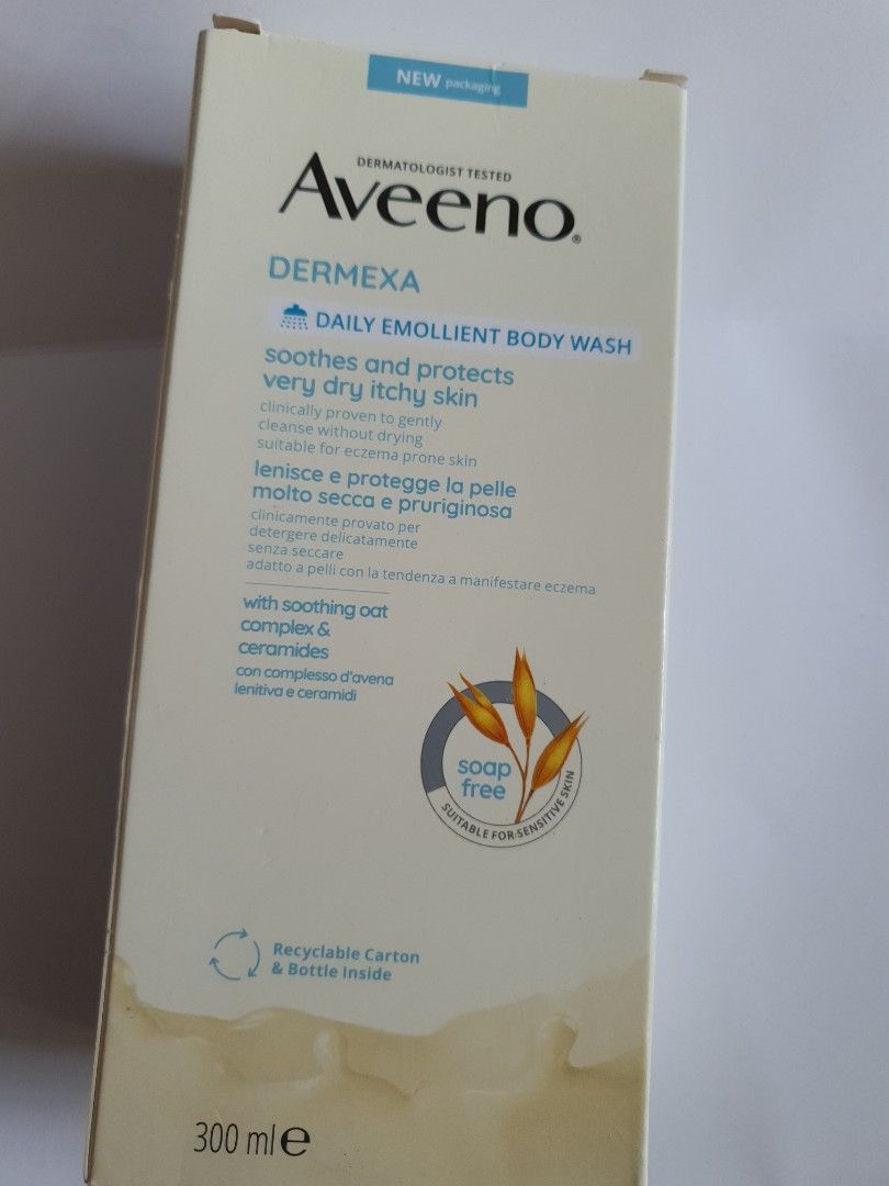 Aveeno Dermexa Daily Emollient Body Wash 300ml, Beauty & Personal Care ...