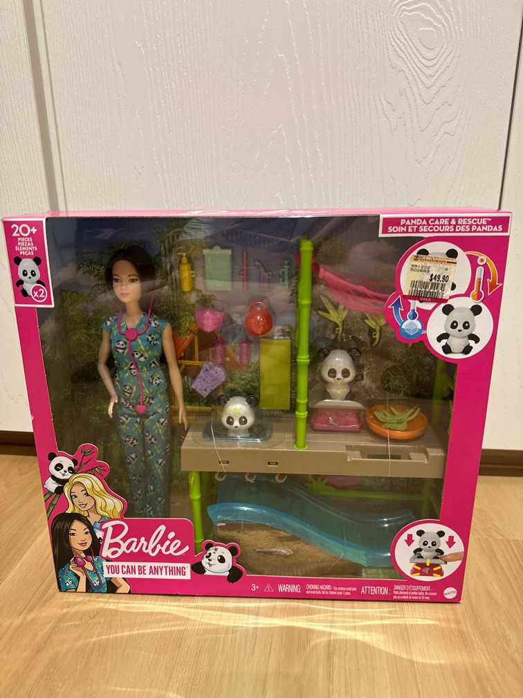 Barbie with panda 🐼, Hobbies & Toys, Toys & Games on Carousell