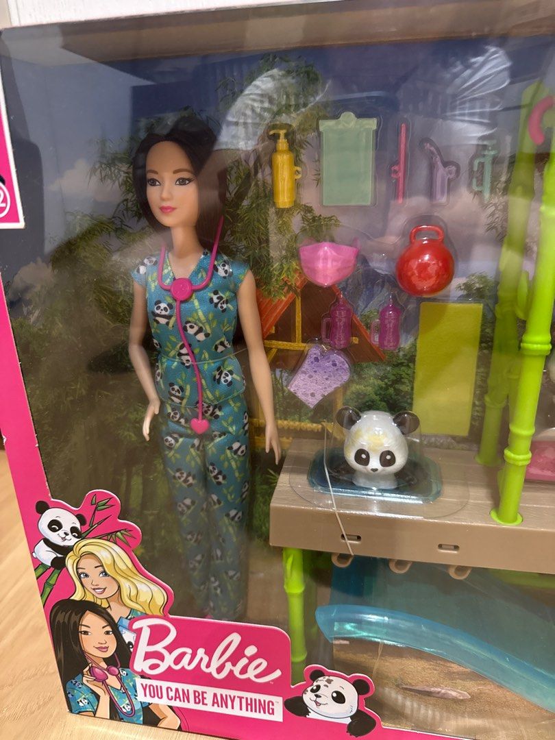 Barbie with panda 🐼, Hobbies & Toys, Toys & Games on Carousell