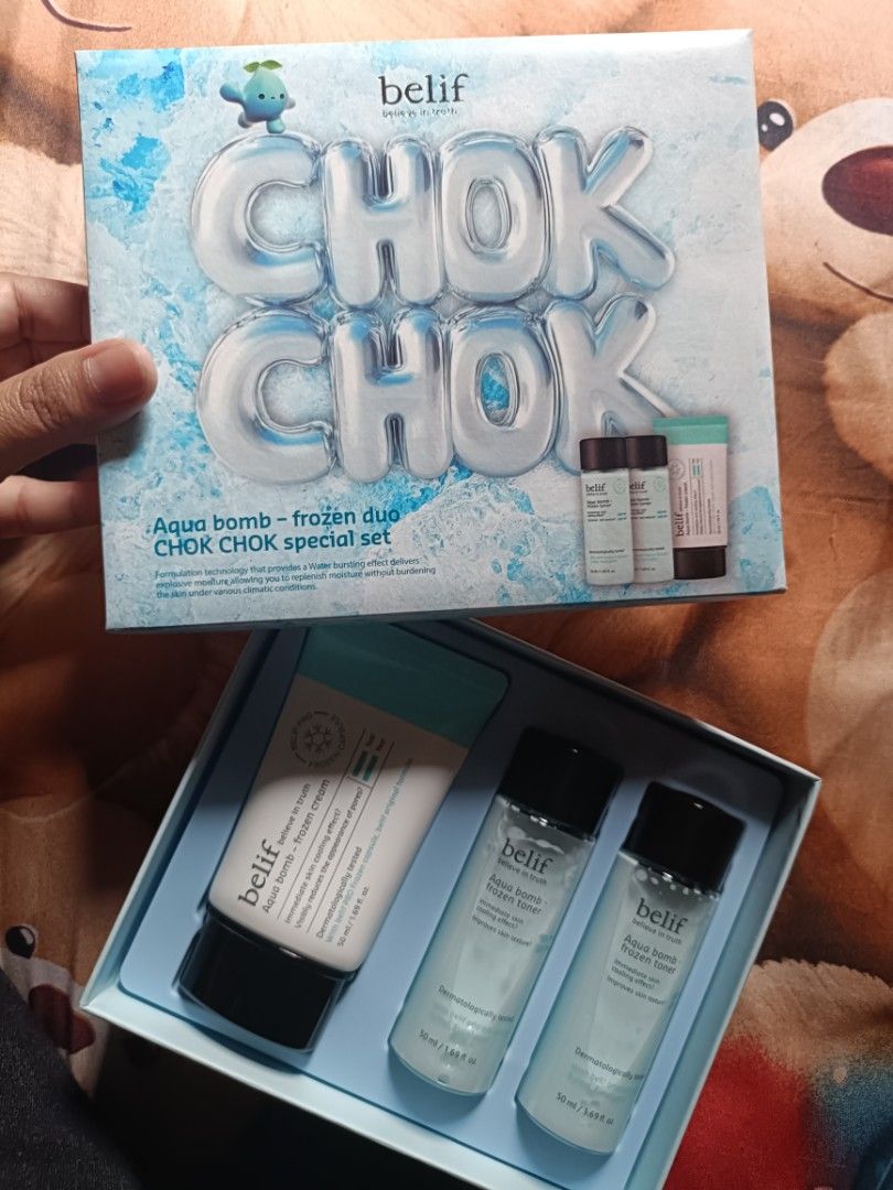 Belif Chok Chok Aqua Bomb Frozen Duo Special Set, Beauty & Personal ...