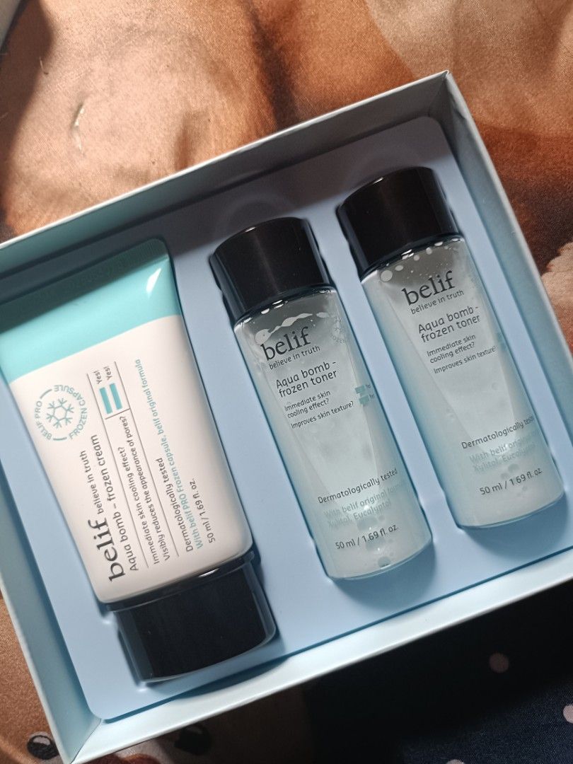 Belif Chok Chok Aqua Bomb Frozen Duo Special Set, Beauty & Personal ...